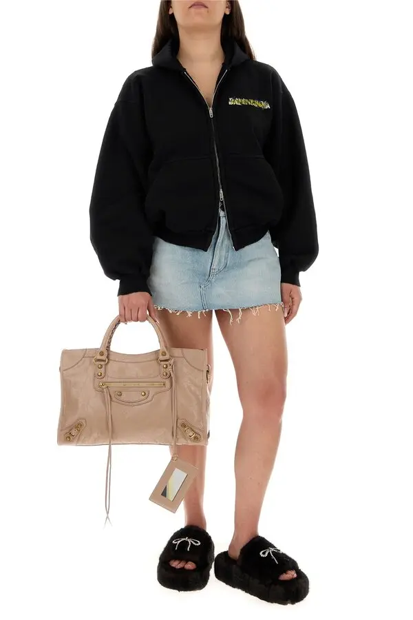 Balenciaga Antiqued Leather Medium Le City Handbag