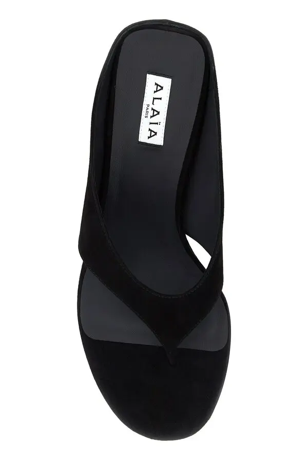 Alaïa Suede Thong Mules