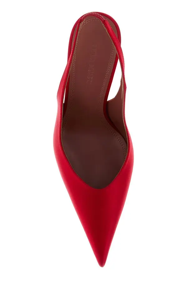 Amina Muaddi Satin Anok Pumps