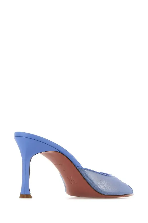 Amina Muaddi Cerulean Mesh Alexa Mules