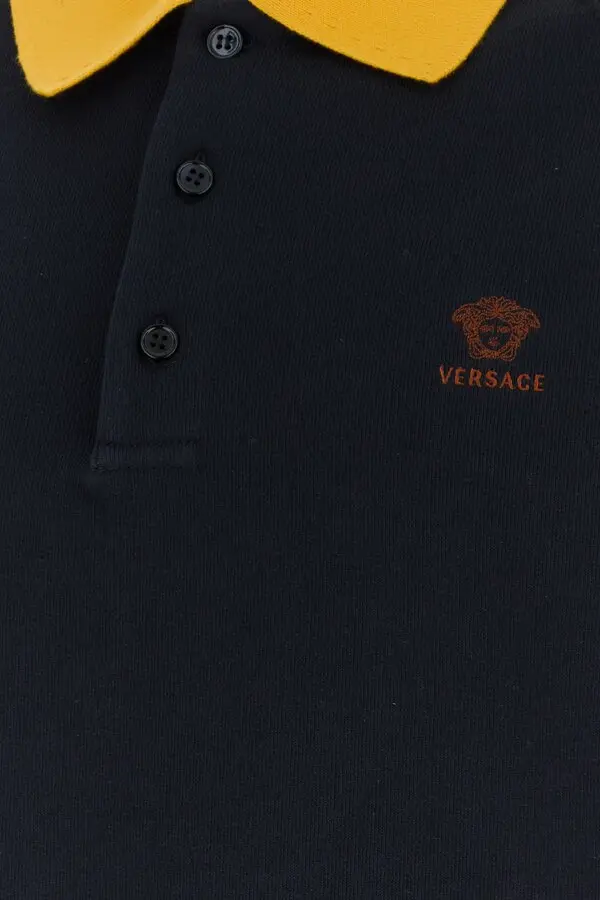 Versace Midnight Cotton Polo Shirt