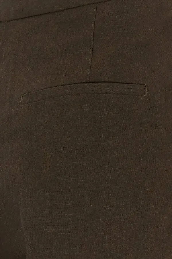 PT TORINO Chocolate Cotton Blend Colette Palazzo Pant