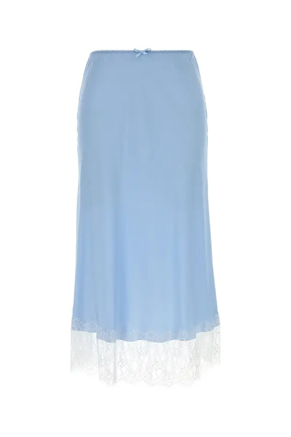 Moschino Light- Satin Skirt - Blue