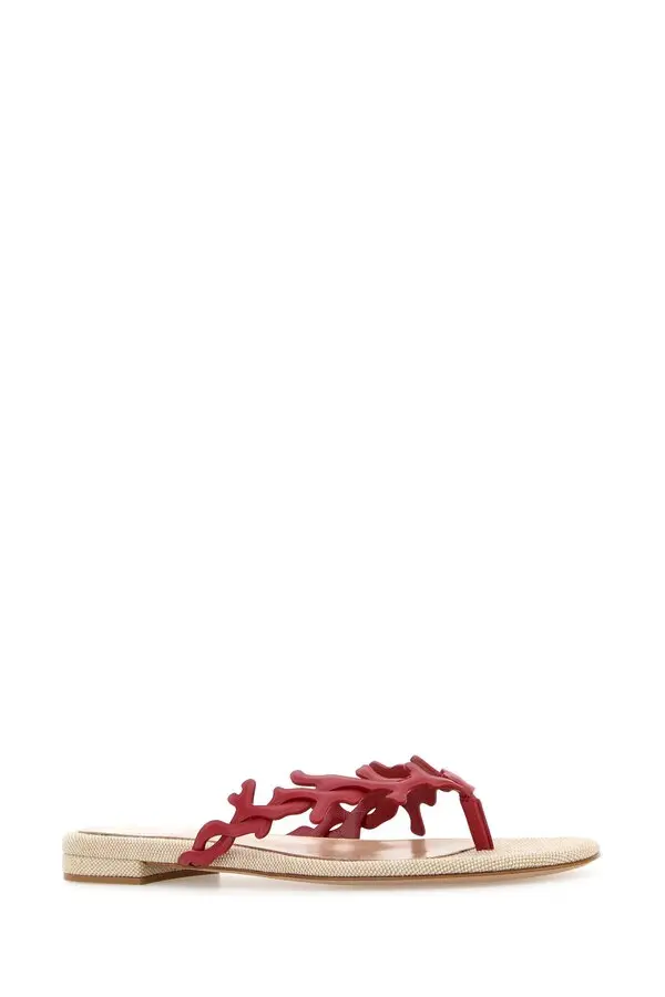GIANVITO ROSSI Leather Thong Slippers