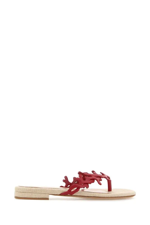 GIANVITO ROSSI Leather Thong Slippers