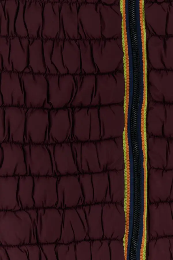 K-WAY Burgundy Nylon Prudence Padded Jacket