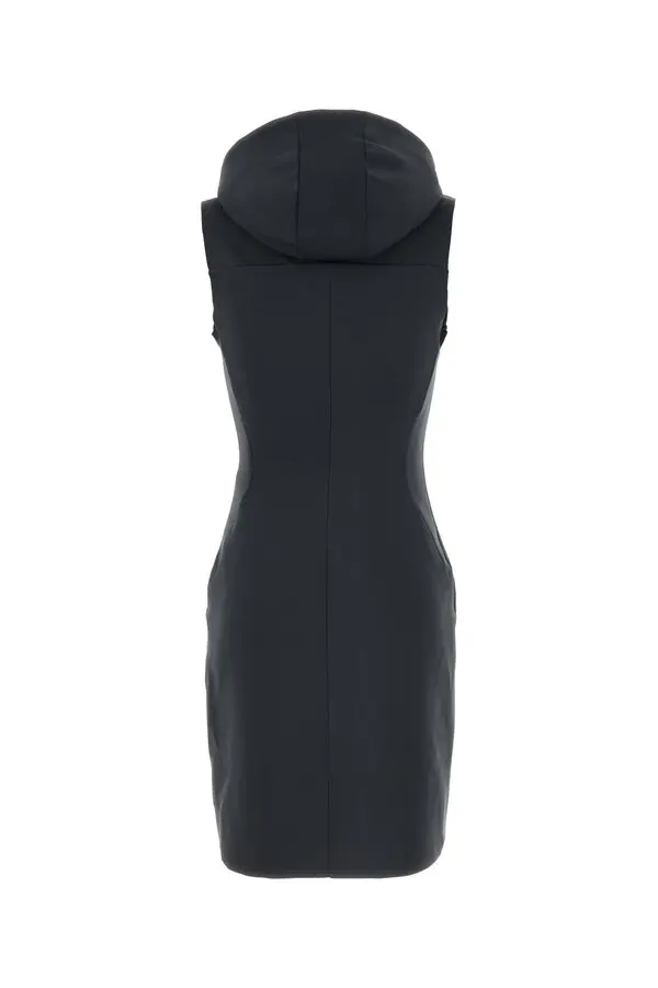 K-WAY Graphite Scuba Hoodress Mini Dress