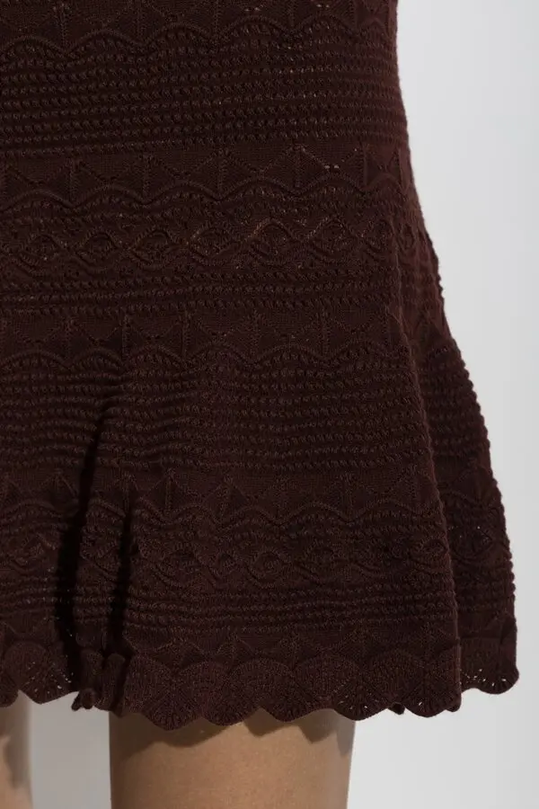 SELF-PORTRAIT Short Skirt With Decorative Weave