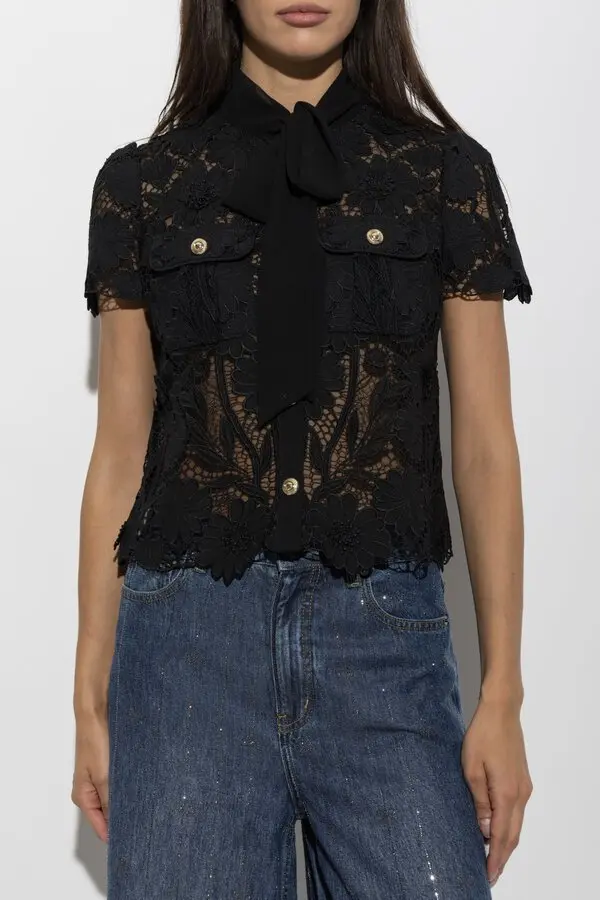 SELF-PORTRAIT Lace Top With Pockets