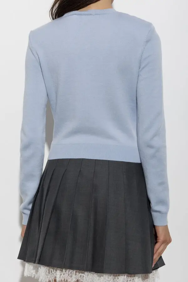 SELF-PORTRAIT Cardigan With Lace Appliqués