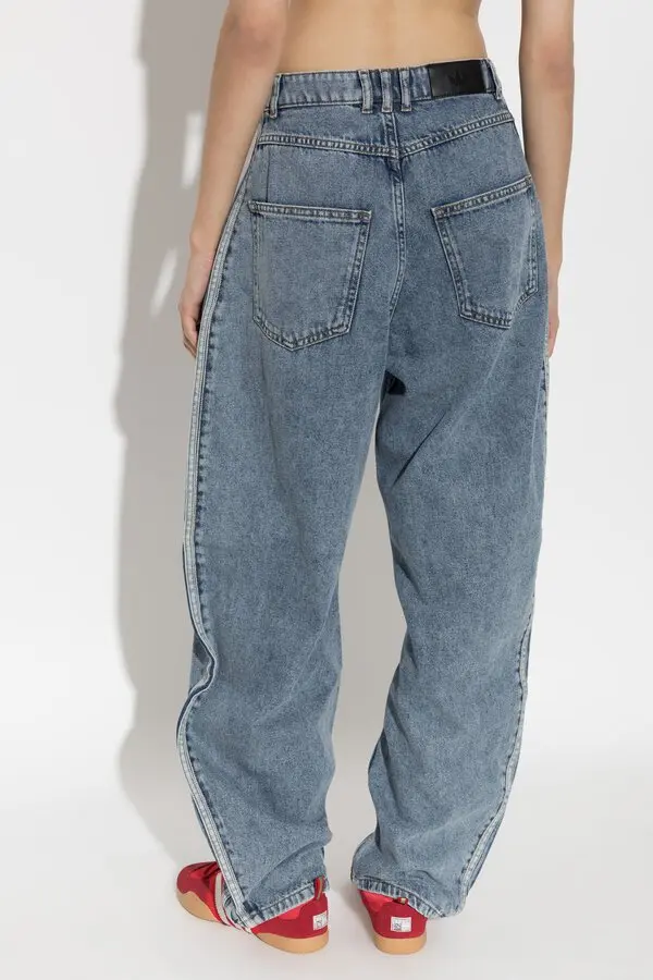 ADIDAS ORIGINALS Wide-leg Jeans With Tonal Stripes