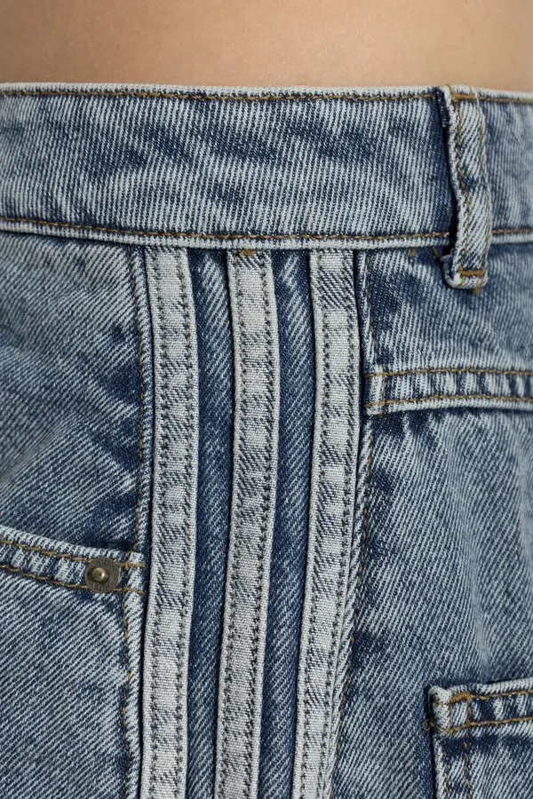 ADIDAS ORIGINALS Wide-leg Jeans With Tonal Stripes