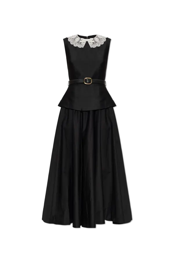 SELF-PORTRAIT Dress With Belt - Black