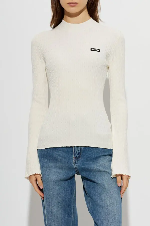 ROTATE BY BIRGER CHRISTENSEN Sweater With Logo Patch