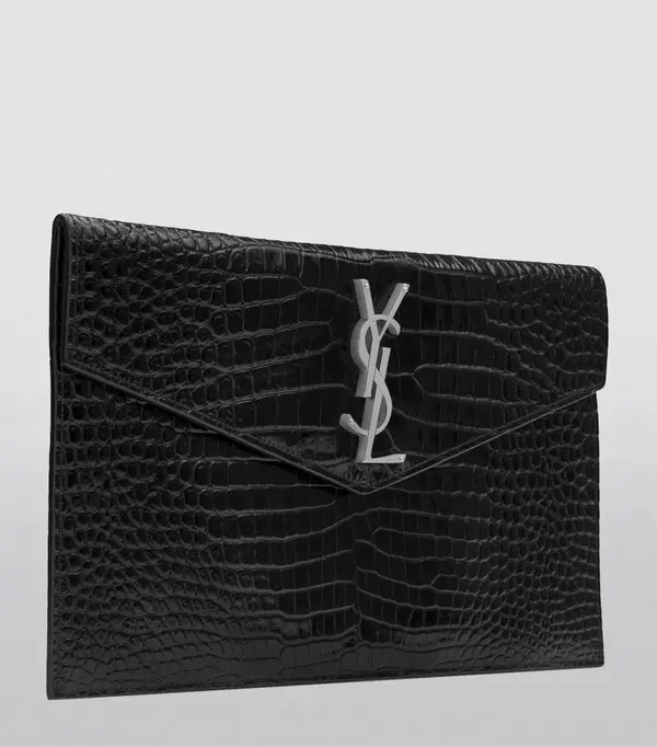 Saint Laurent Uptown Leather Clutch Bag