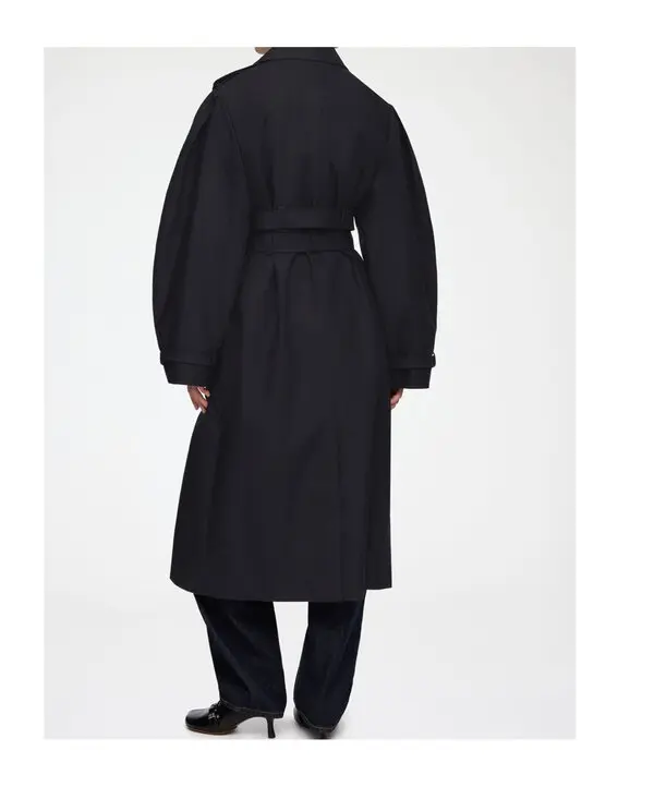 GANNI Double-belted Trench Coat