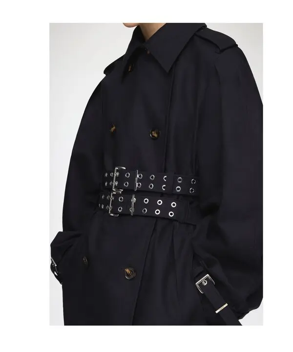 GANNI Double-belted Trench Coat