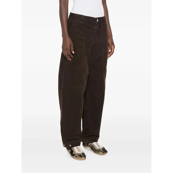Closed Casual Pants With Belt Loops
