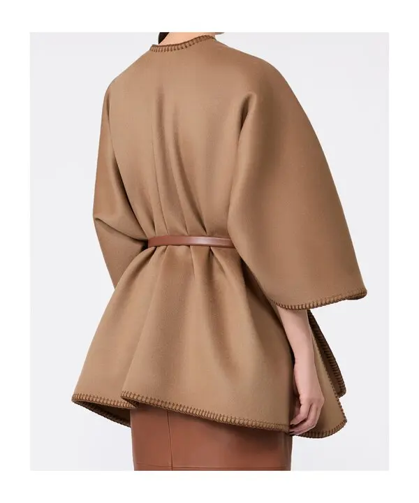 Max Mara V-neck Short-sleeved Shawl