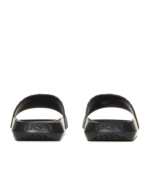 Versace Greca-embossed Open-toe Slippers