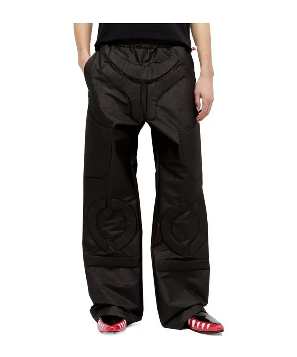 WALTER VAN BEIRENDONCK Elastic Waistband Casual Pants - Black