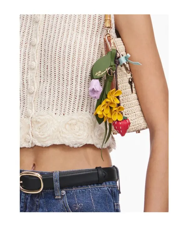 SELF-PORTRAIT Crochet Flower Knit Button-up Top