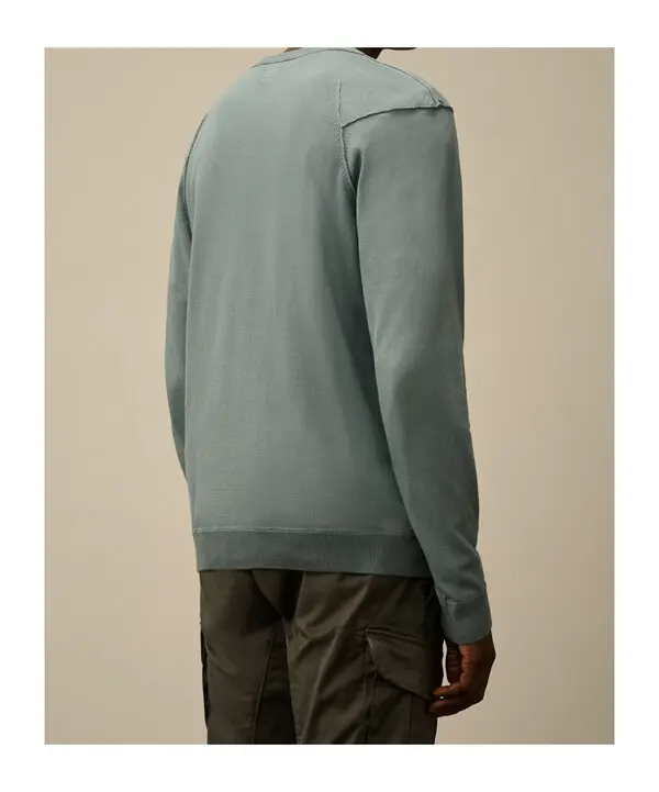 C.P. COMPANY Lens Detail Crewneck Jumper - Gray