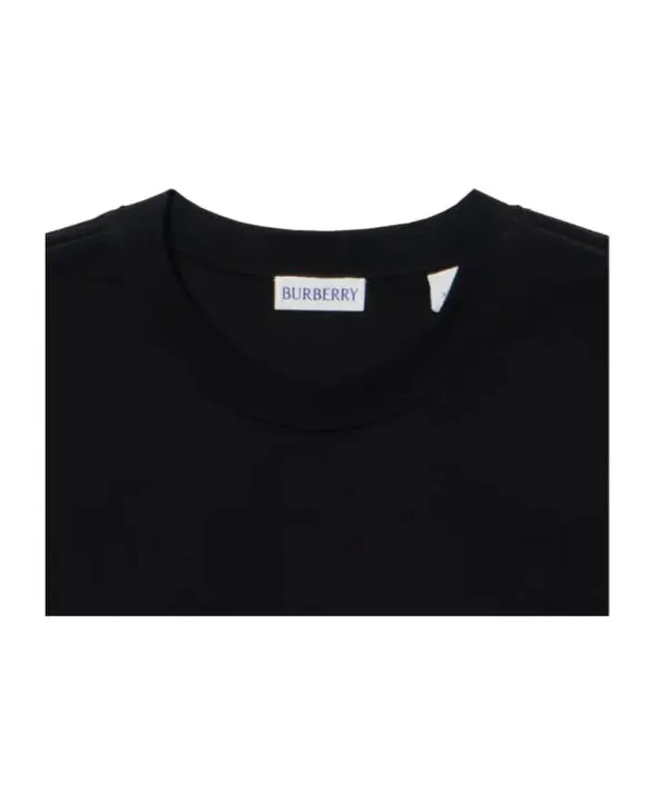 Burberry Check Panel Cotton T-shirt