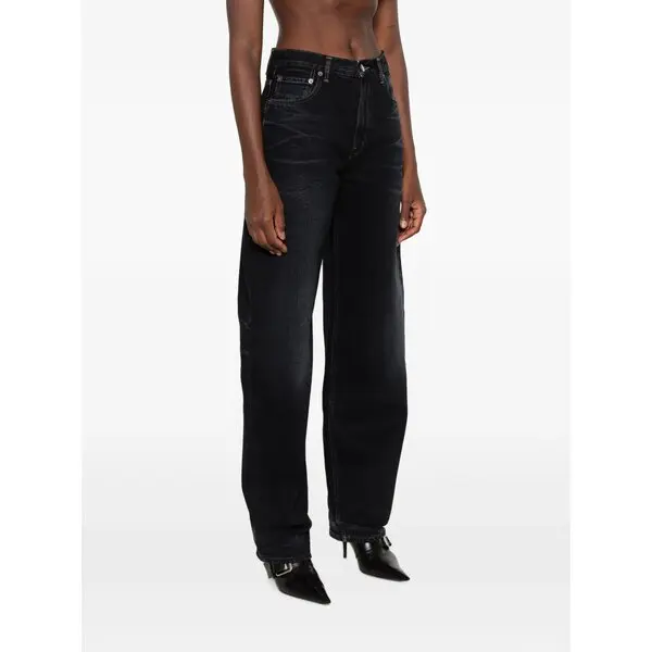 HAIKURE Faded Barrel-leg Jeans