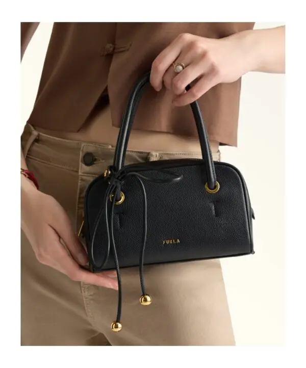 Furla Dome Grain-leather Tote Bag