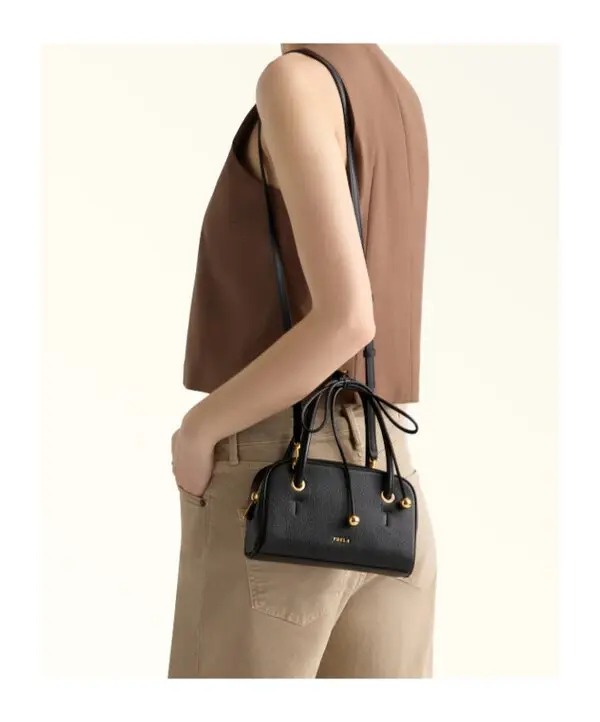 Furla Dome Grain-leather Tote Bag