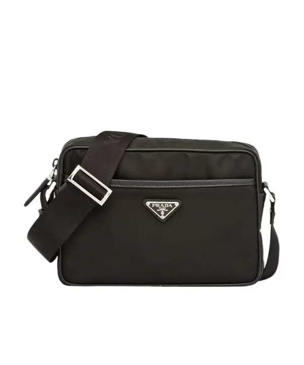 Prada Zippered Shoulder Bag - Black