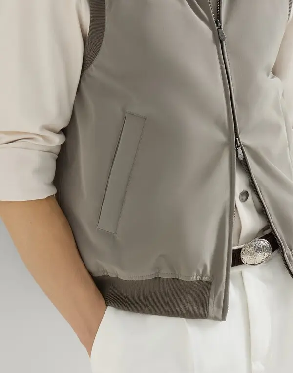 Brunello Cucinelli Bonded Nylon Vest With Thermore Padding