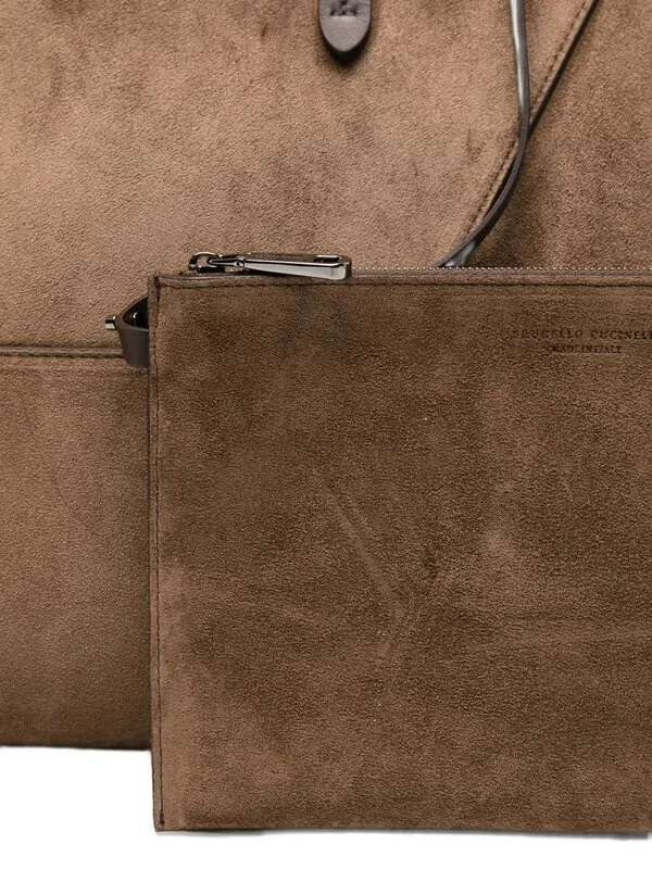 Brunello Cucinelli Suede Tote Bag