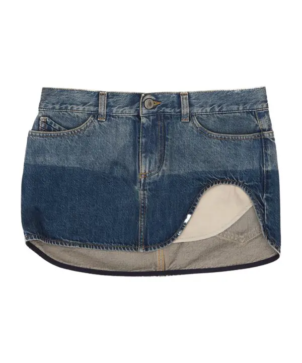 Attico Asymmetric Panel Mini Skirt - Blue
