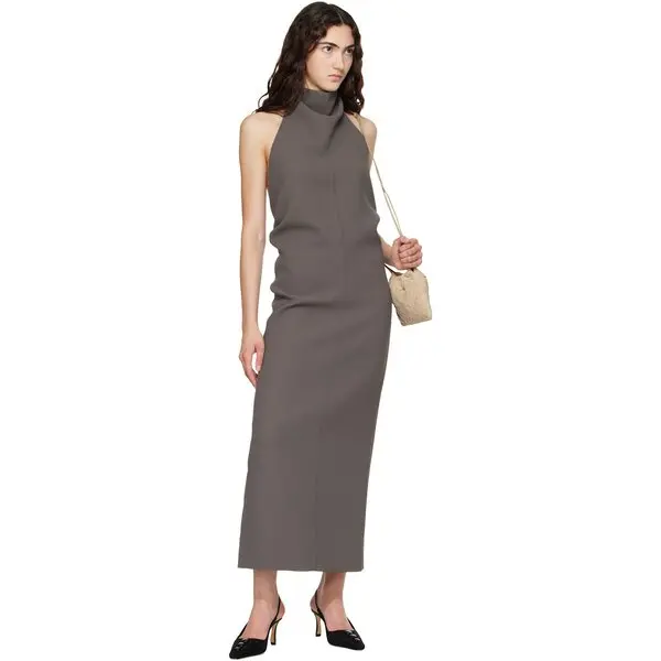 Khaite Turtleneck Maxi Dress With Back Slit