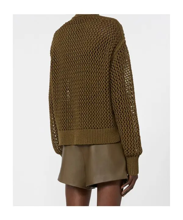 Max Mara Cotton Cordonnet Cardigan Kaki