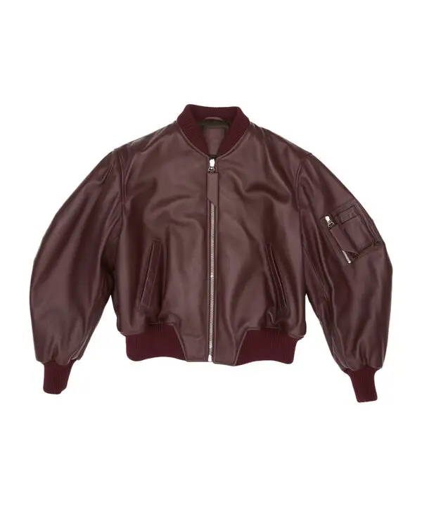 Attico Zipped Bomber Jacket - Red