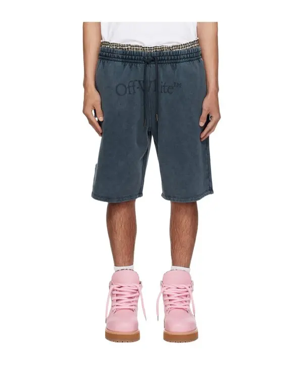 Off-White Drawstring Elastic-waist Shorts
