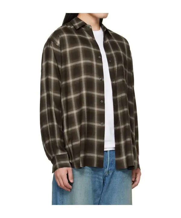 SSSTEIN Plaid Loose Long Sleeve Shirt