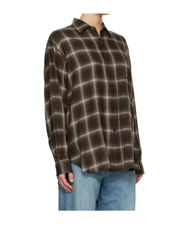 SSSTEIN Plaid Loose Long Sleeve Shirt