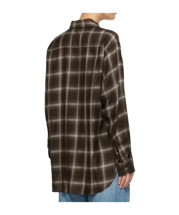 SSSTEIN Plaid Loose Long Sleeve Shirt
