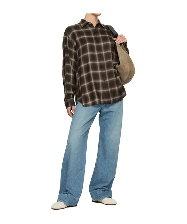 SSSTEIN Plaid Loose Long Sleeve Shirt