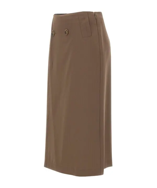 MAISON MARGIELA Wrap Midi Skirt - Brown