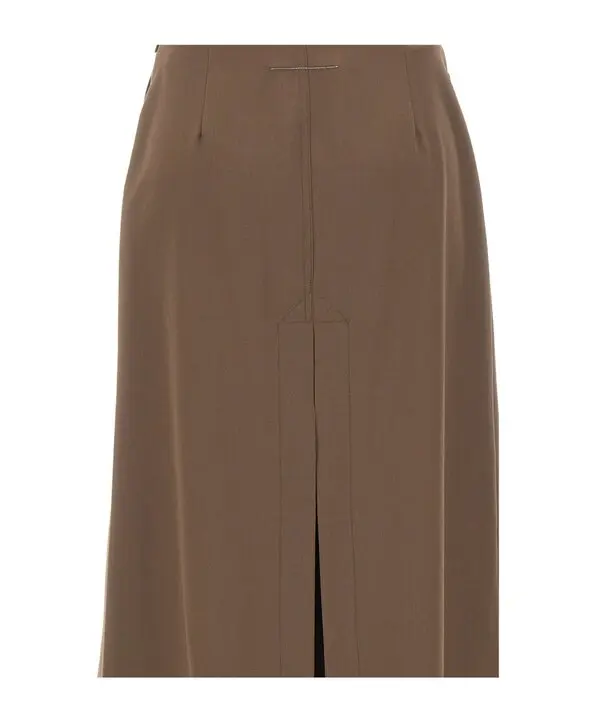 MAISON MARGIELA Wrap Midi Skirt - Brown