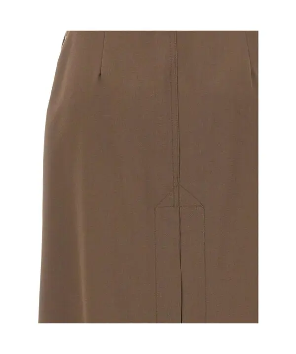 MAISON MARGIELA Wrap Midi Skirt - Brown