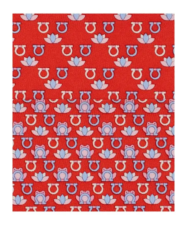 FERRAGAMO Frog Print Silk Tie