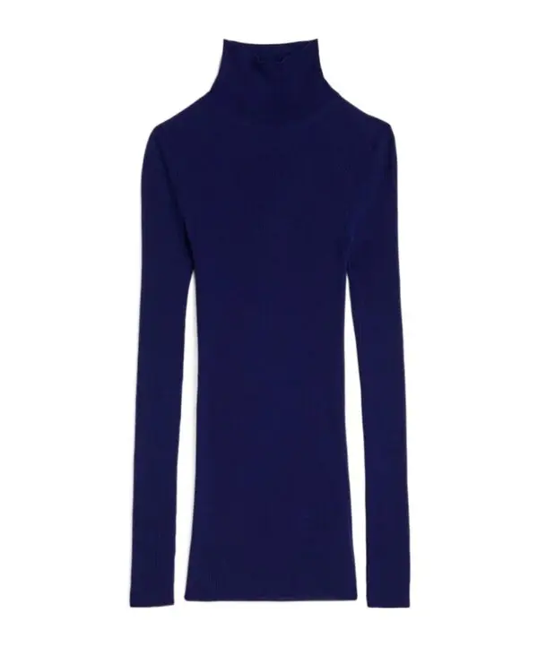 JIL SANDER Lightweight Wool High-neck Sweater - High Tide