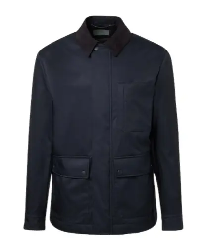 Canali Fleece-collar Coat