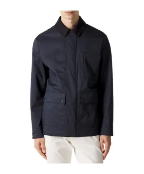 Canali Fleece-collar Coat